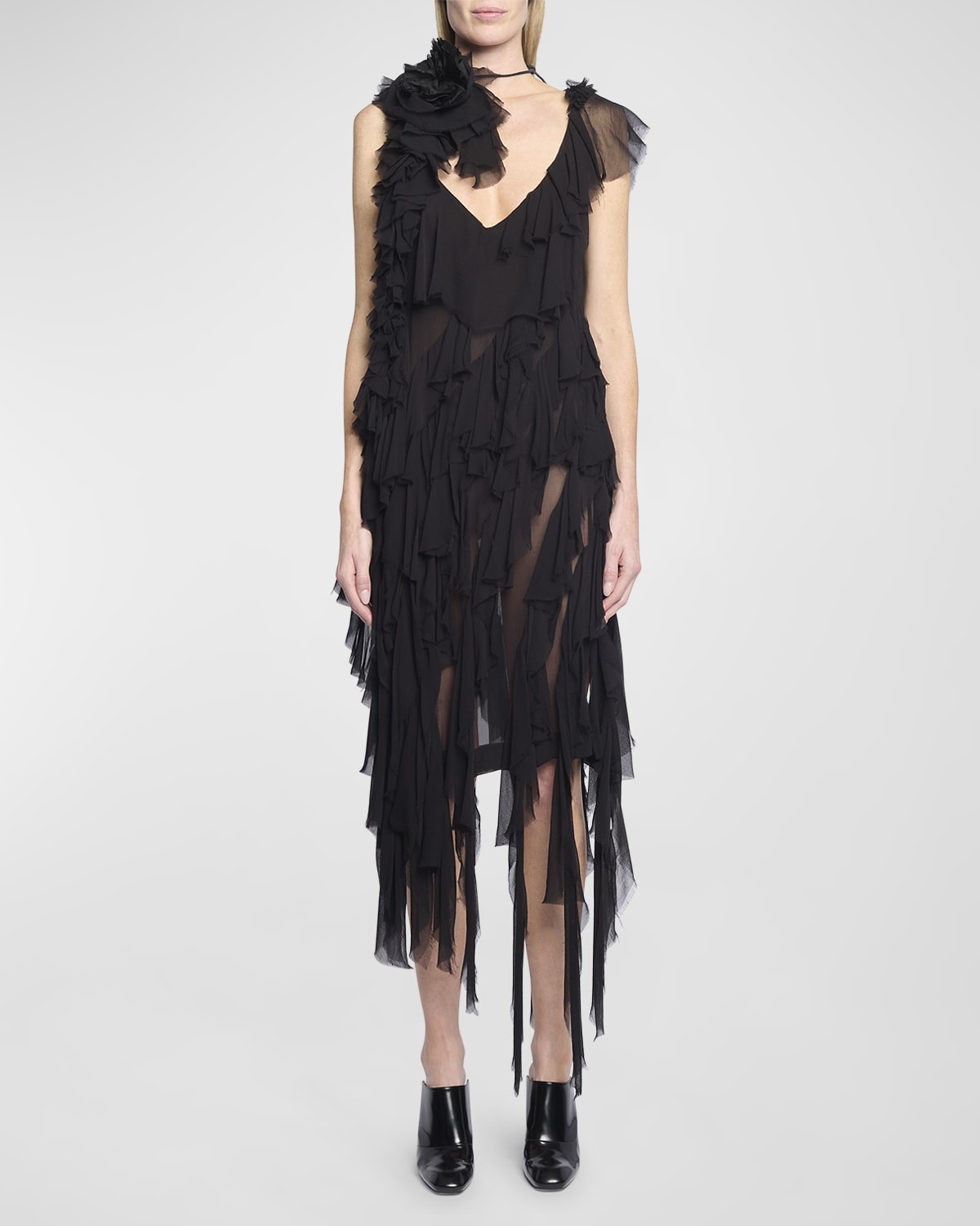 Sheer Cocktail Dress | Neiman Marcus