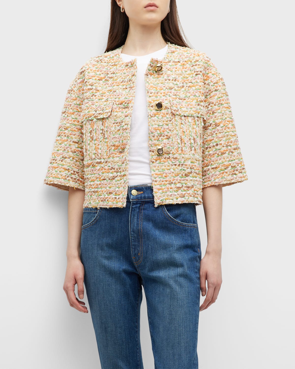 Cotton Tweed Jacket | Neiman Marcus