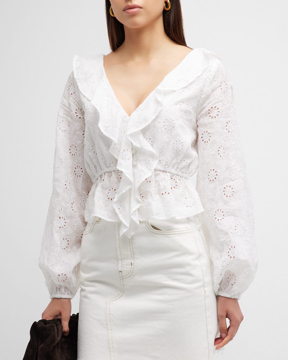 Womens Eyelet Top | Neiman Marcus