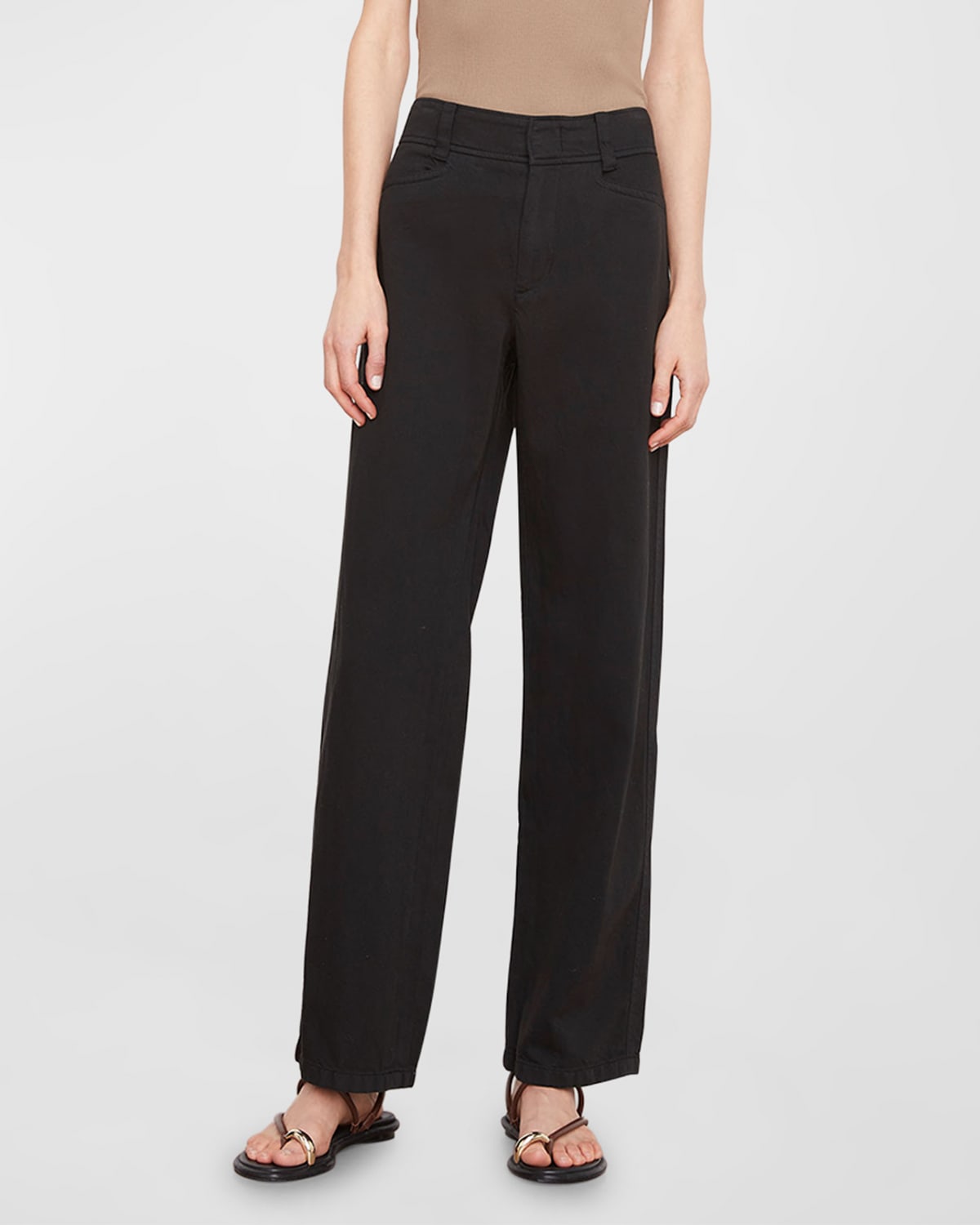 High Waist Straight Leg Pants | Neiman Marcus