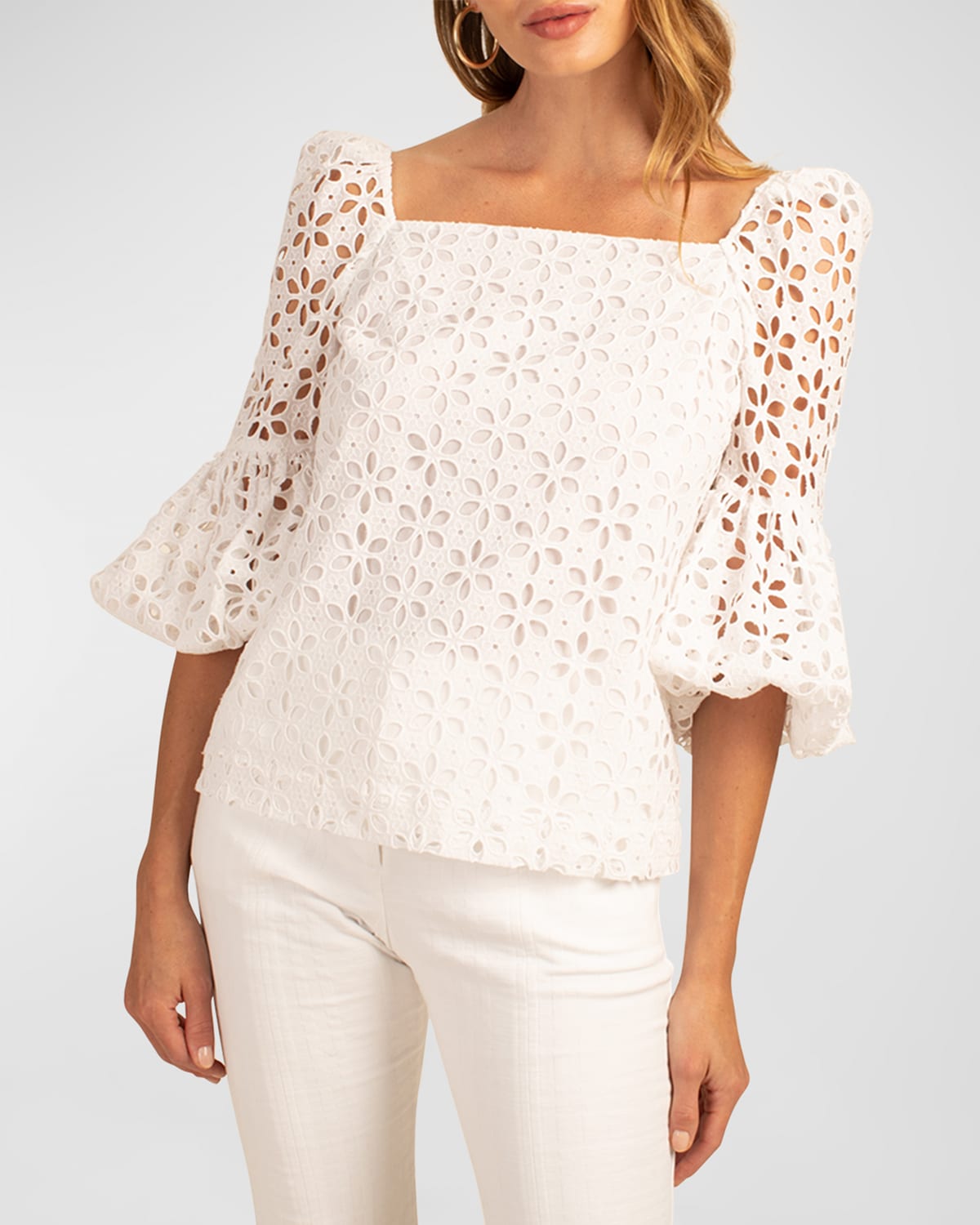 Womens Eyelet Top | Neiman Marcus