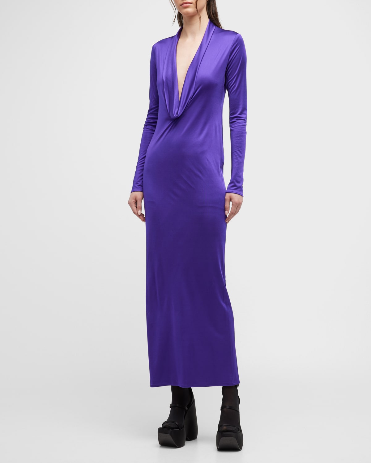 Purple Fitted Dress | Neiman Marcus