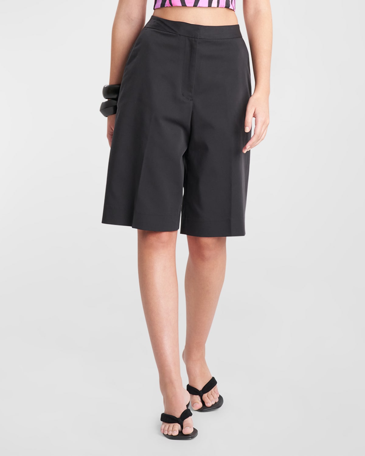 Knee Length Cotton Shorts | Neiman Marcus