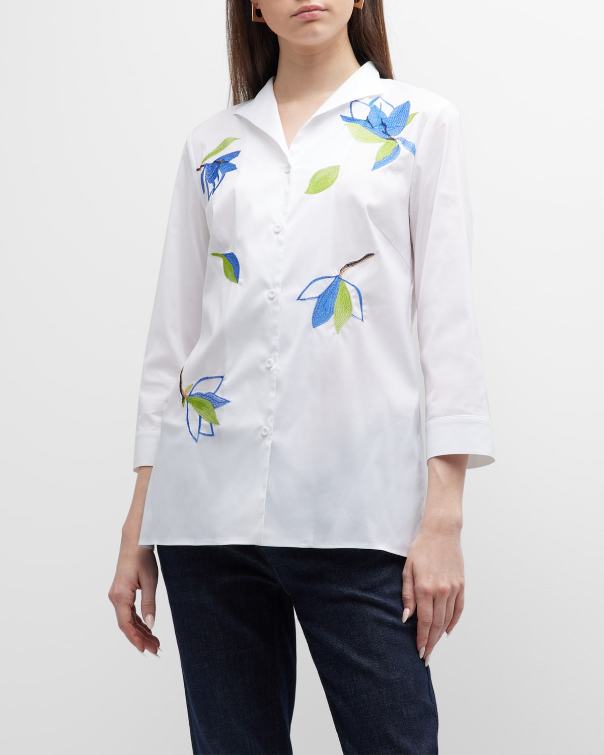 White Cotton Blouse | Neiman Marcus