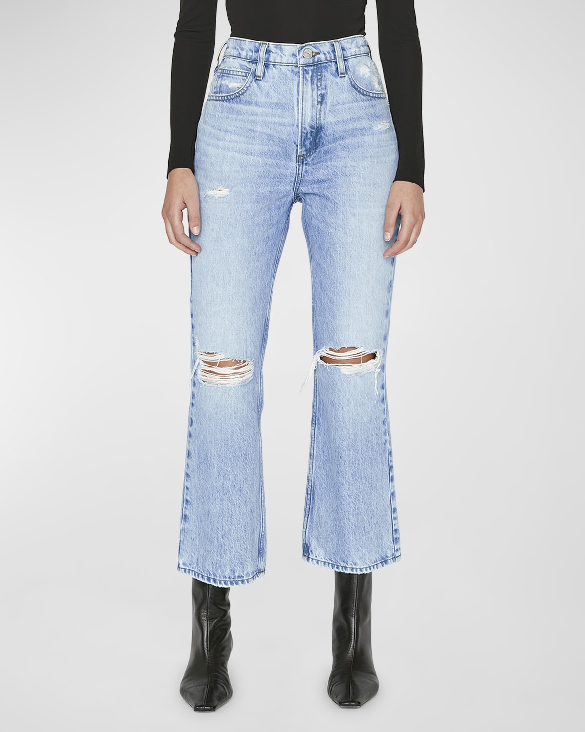 FRAME Le Mini Boot Slit Jeans | Neiman Marcus