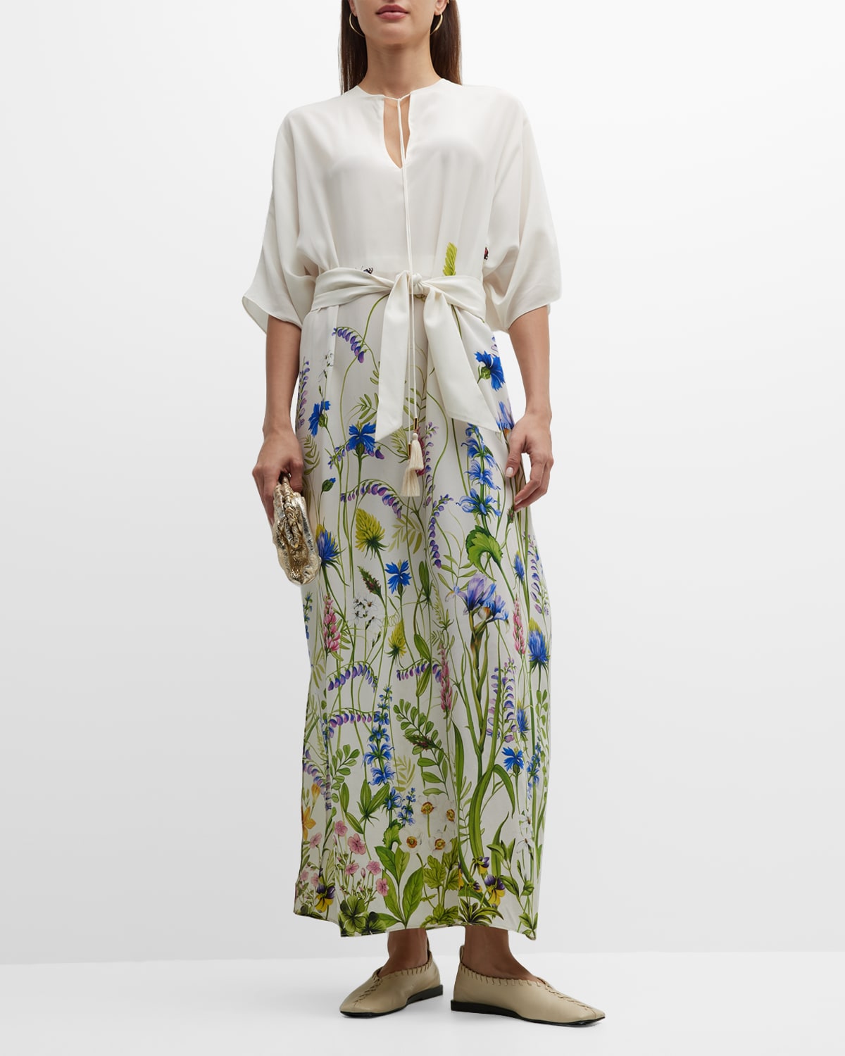 Crepe De Chine Dress | Neiman Marcus