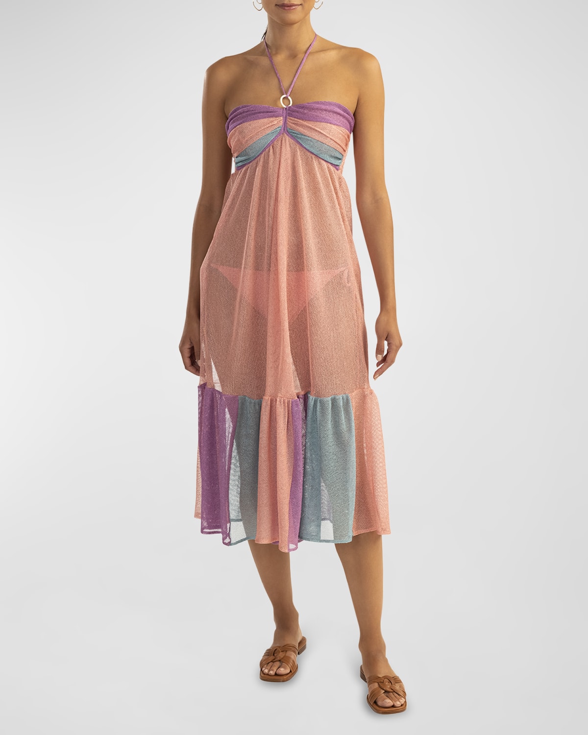Sea Level Swim Sunset Cotton Gauze Maxi Sun Dress | Neiman Marcus