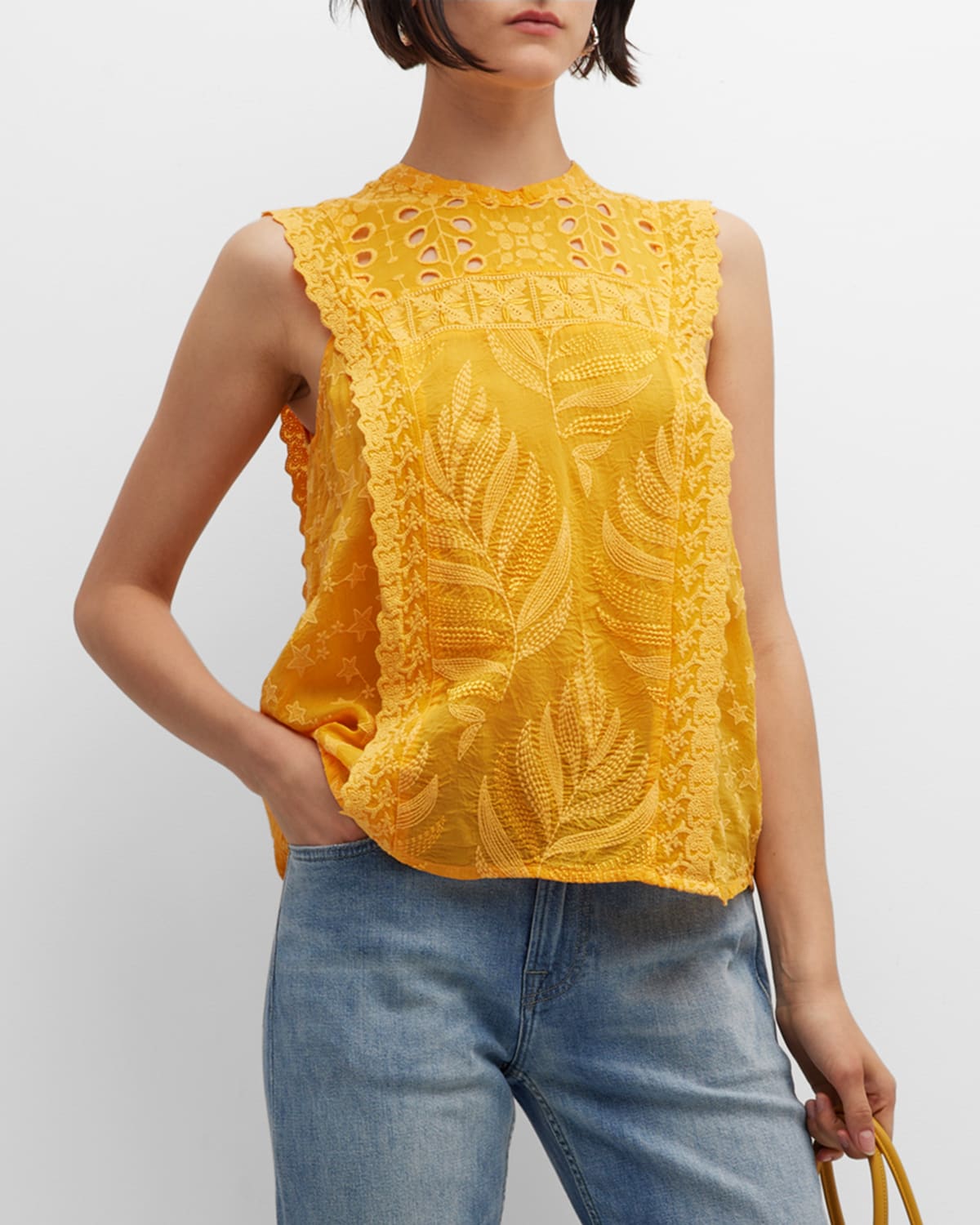 Womens Embroidered Top | Neiman Marcus
