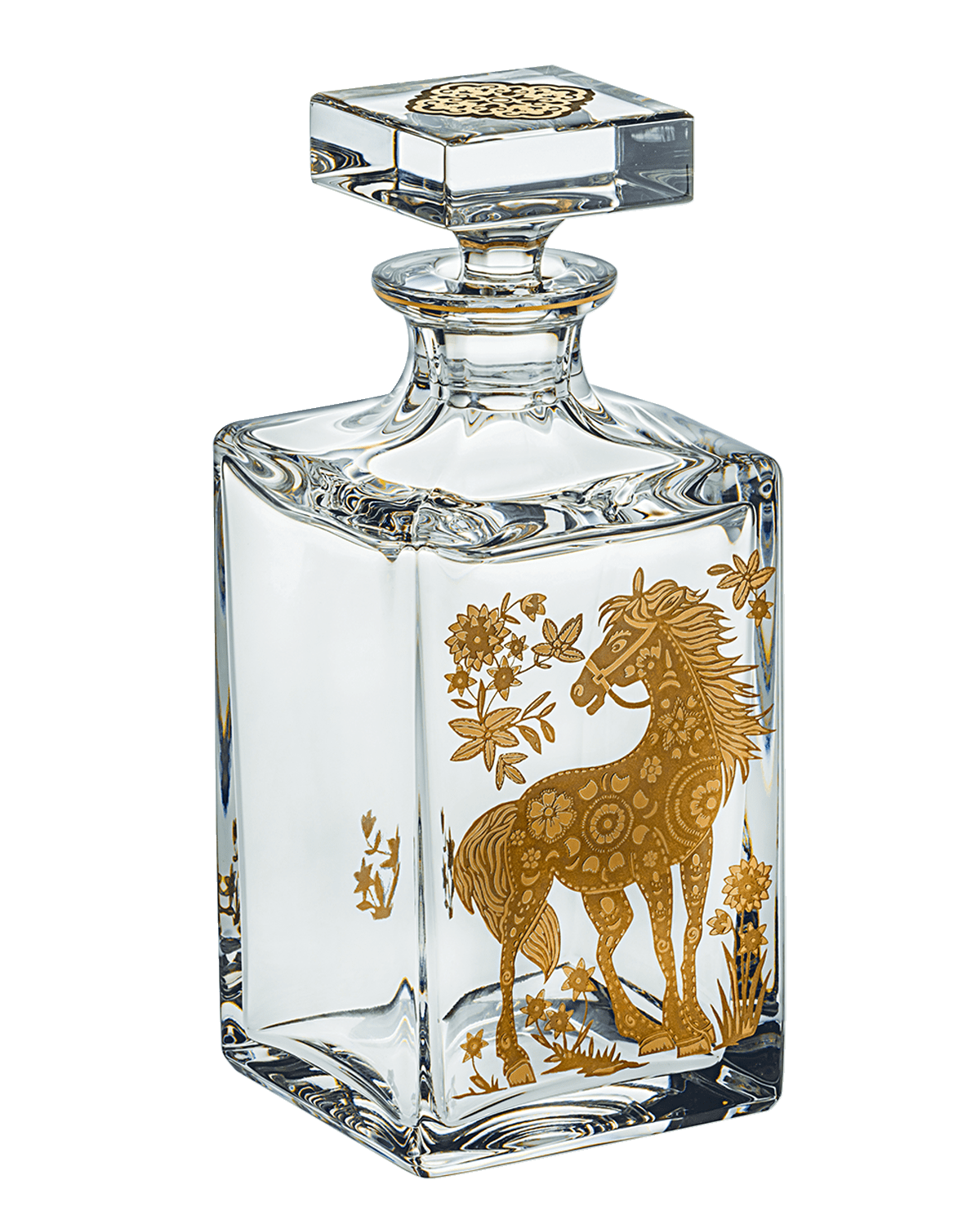 Vista Alegre Whiskey Decanter With Golden Rat | Neiman Marcus