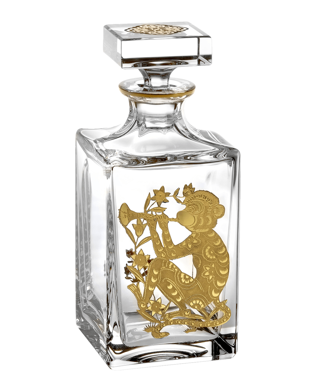 Vista Alegre Whiskey Decanter With Golden Rat | Neiman Marcus
