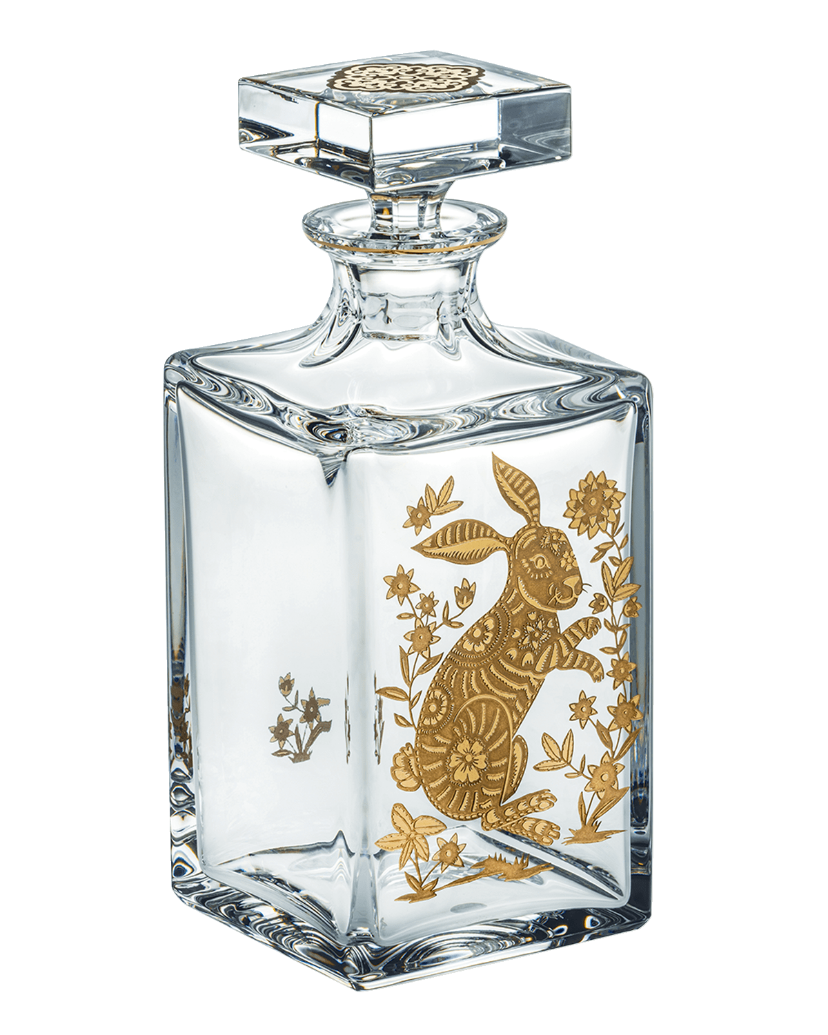 Vista Alegre Whiskey Decanter With Golden Rat | Neiman Marcus