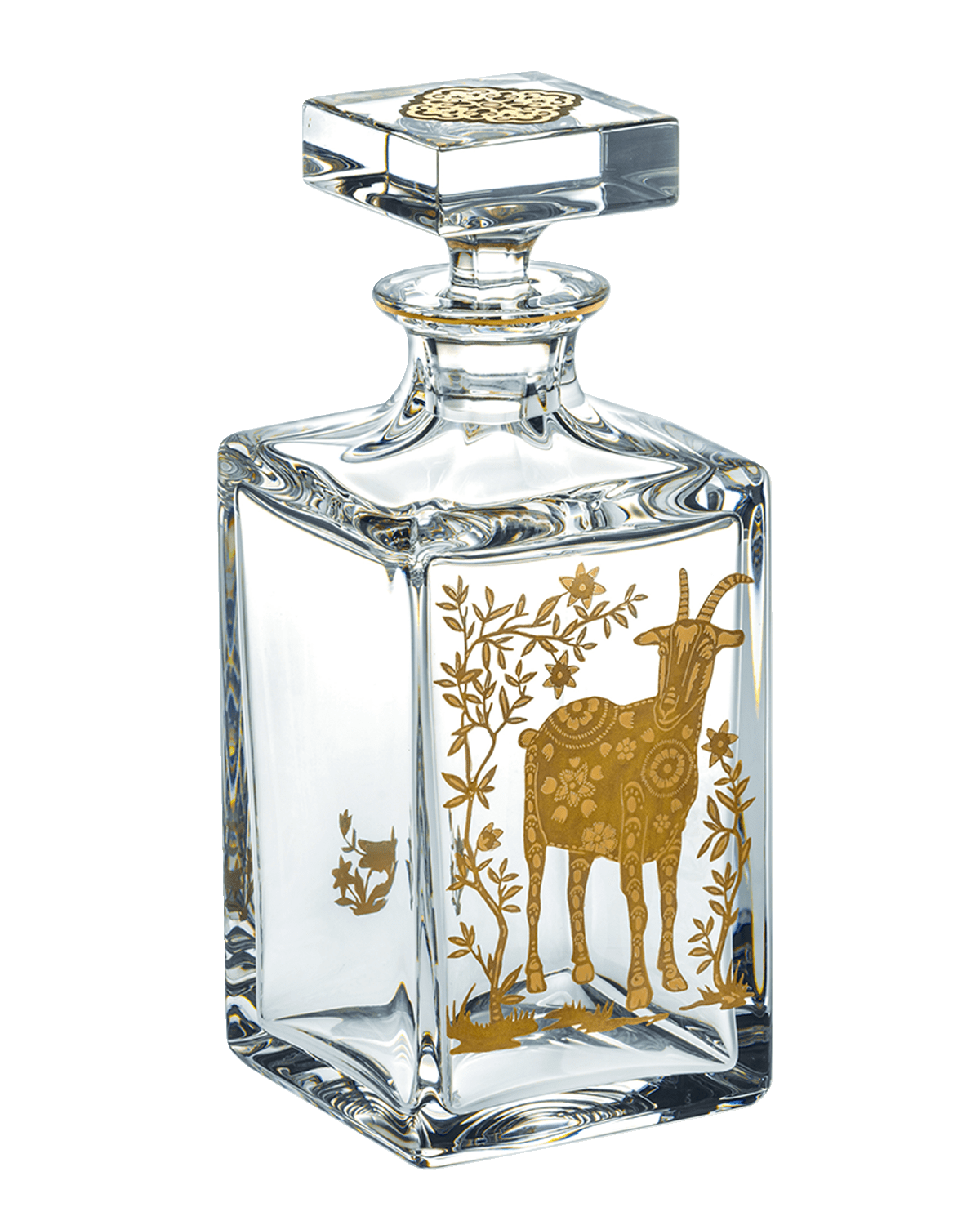 Vista Alegre Whiskey Decanter With Golden Rat | Neiman Marcus