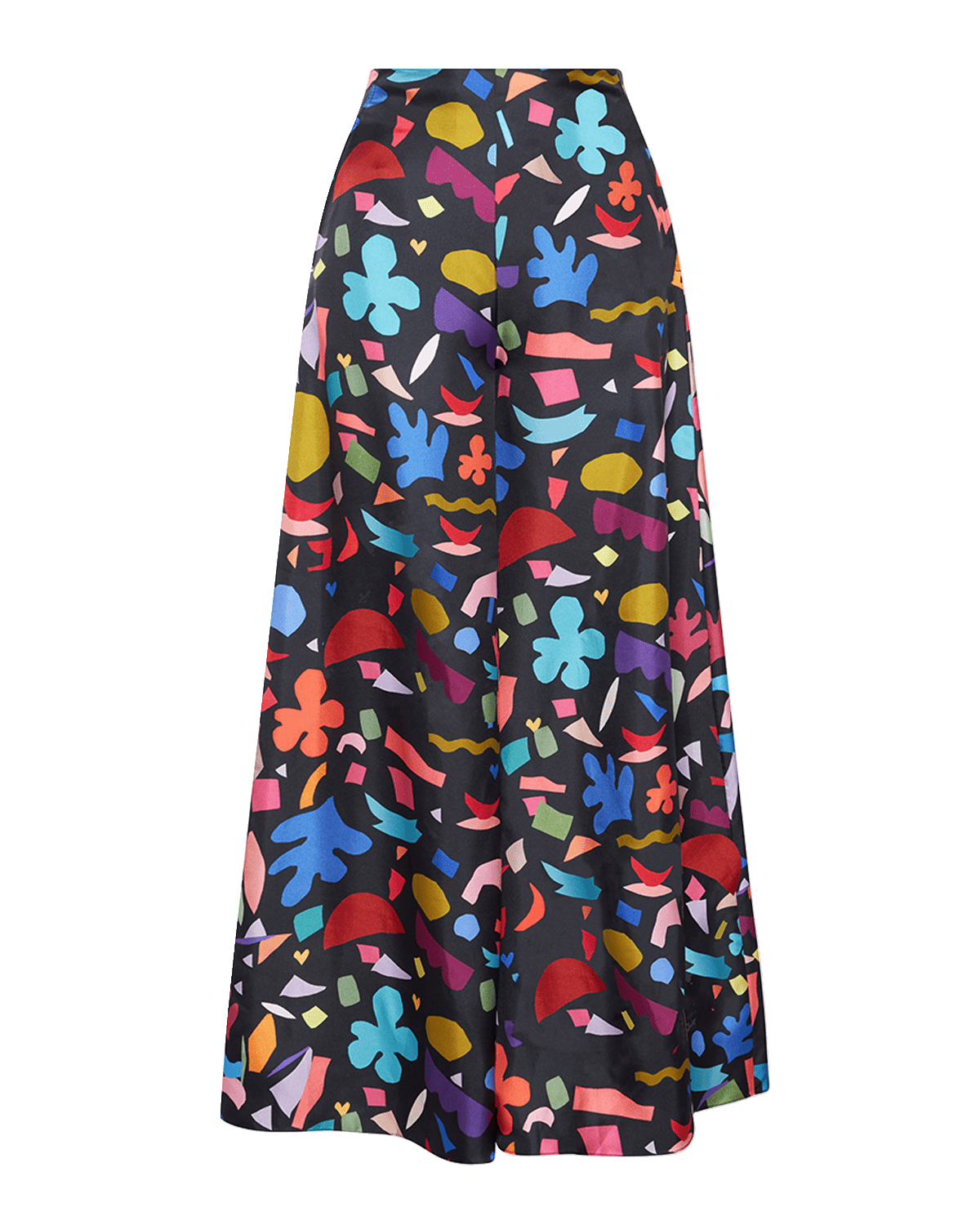 Alexis Brinkley Feather-Print Wide-Leg Pants | Neiman Marcus