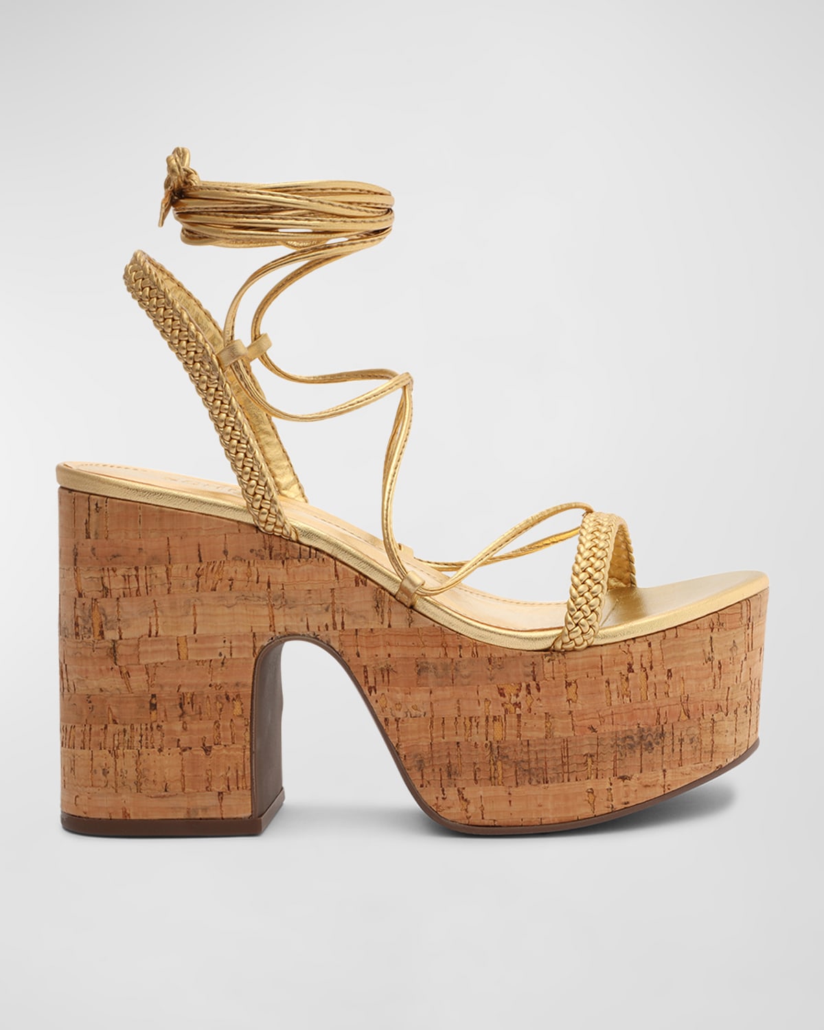 Gold Platform Sandal | Neiman Marcus