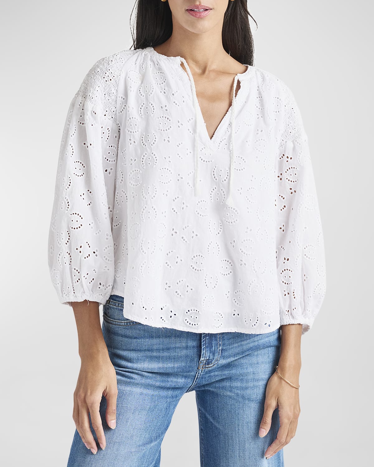 Womens Eyelet Top | Neiman Marcus