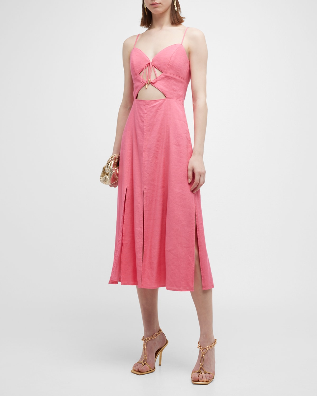 Fitted Linen Dress | Neiman Marcus