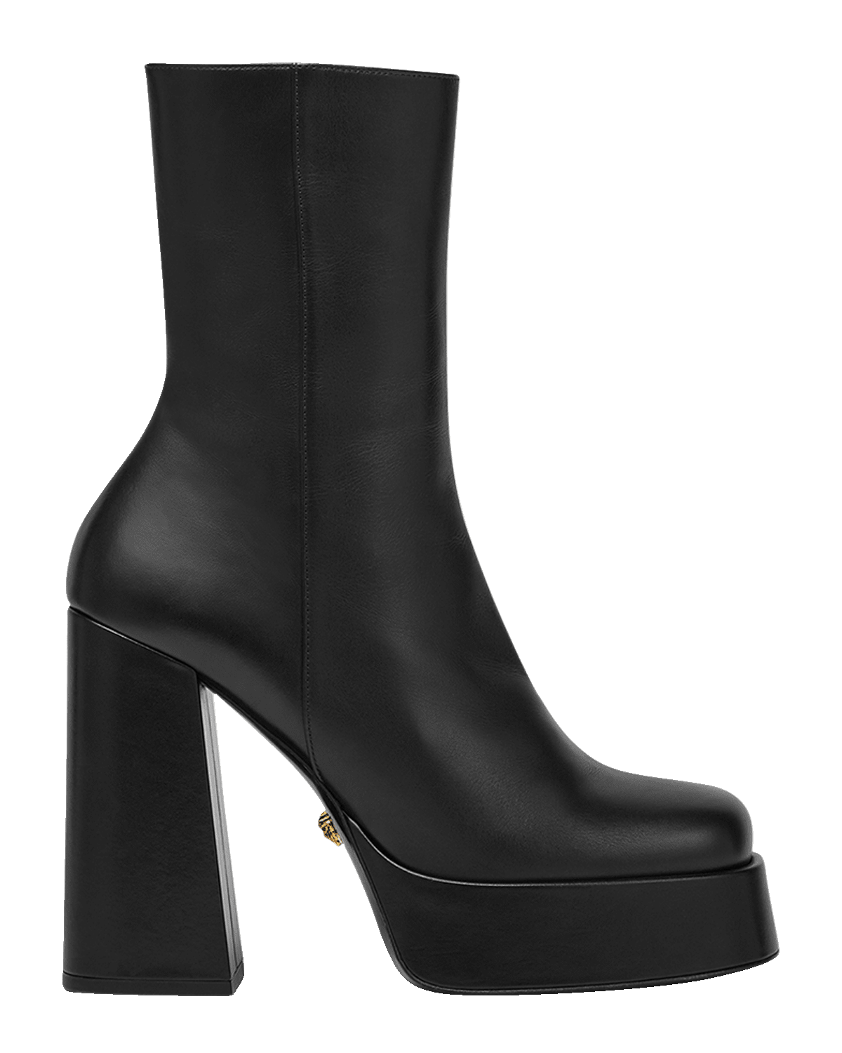 Balmain Brune Leather Button Platform Booties | Neiman Marcus