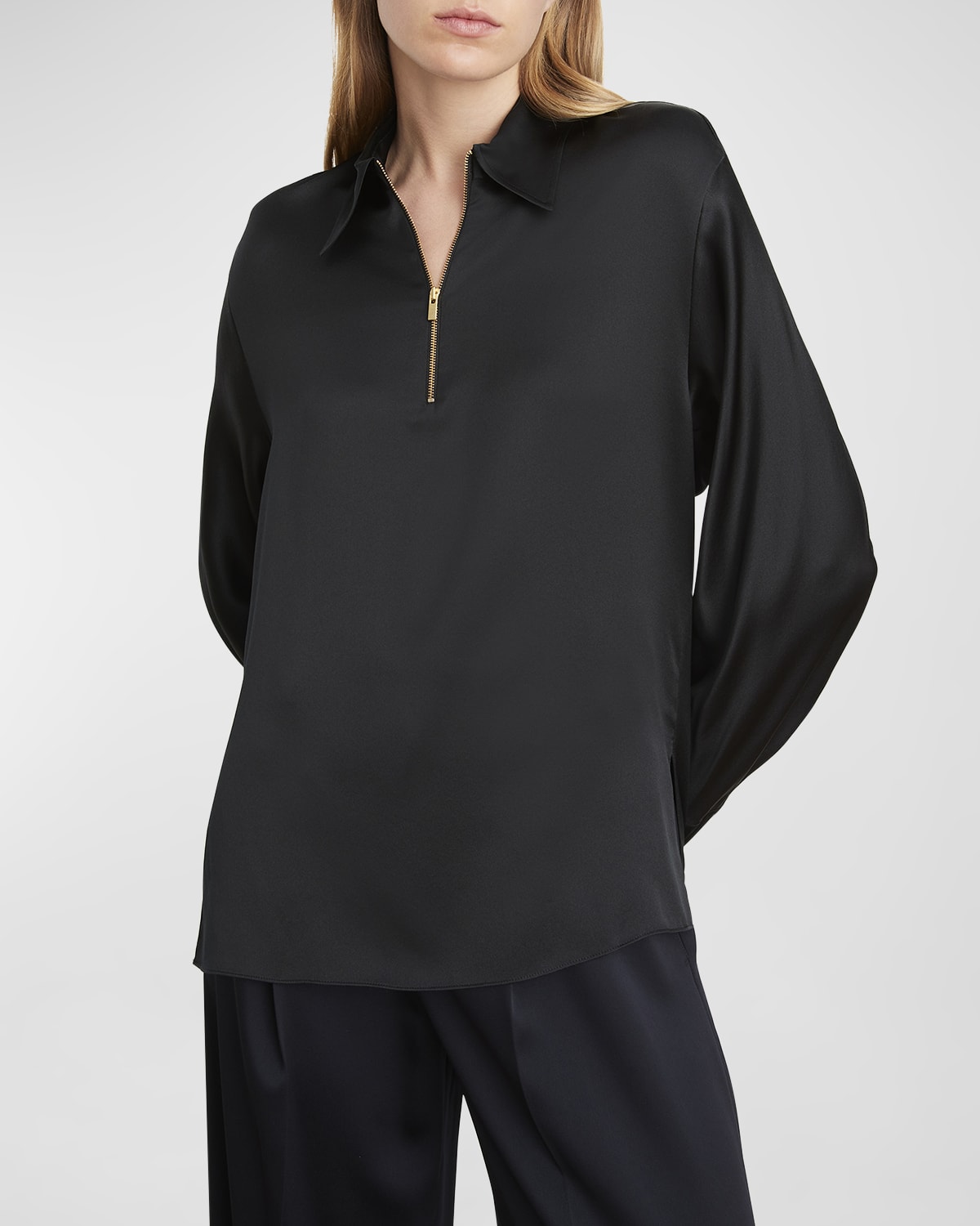 Back Zip Blouse | Neiman Marcus
