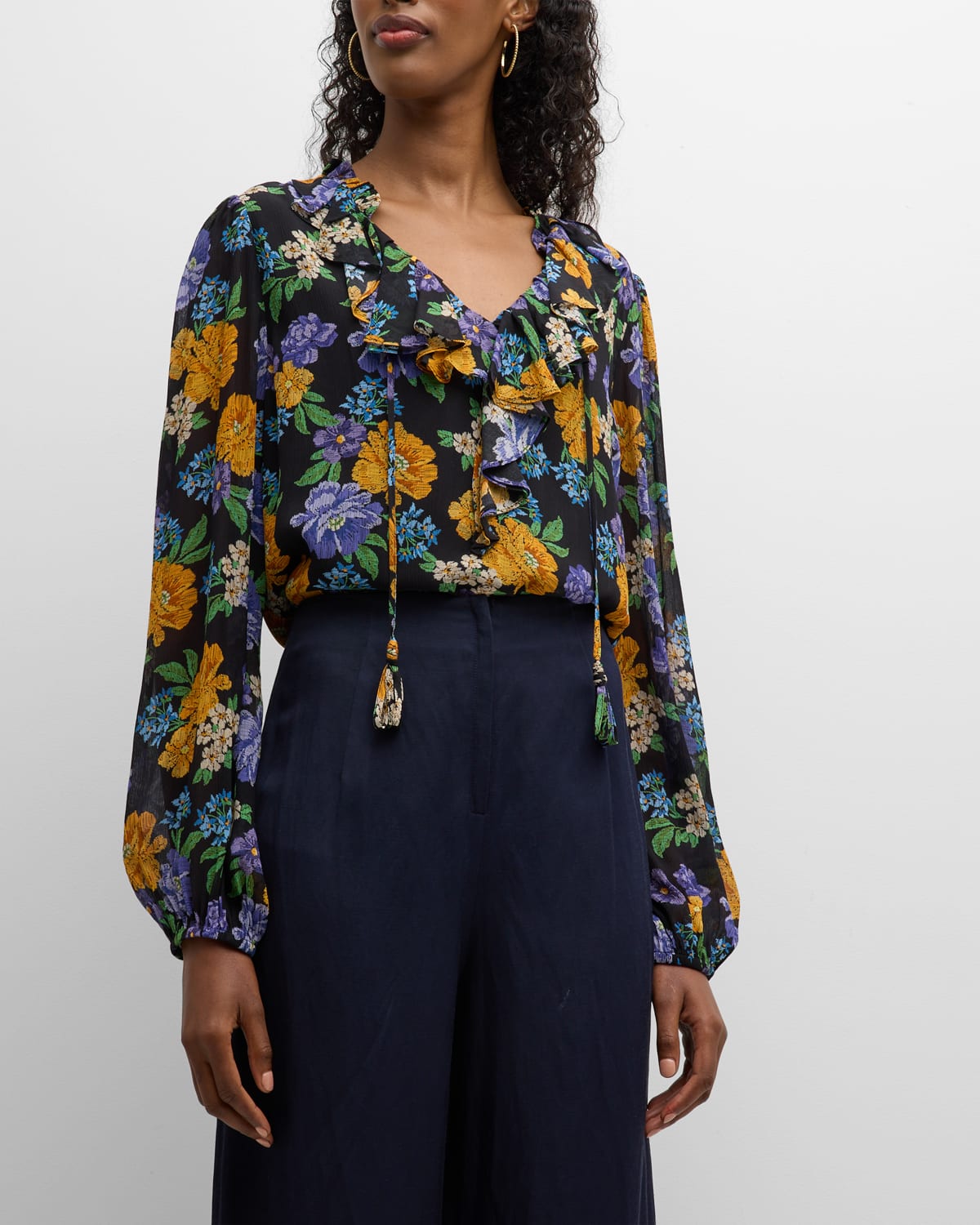 Black Blouson Top | Neiman Marcus