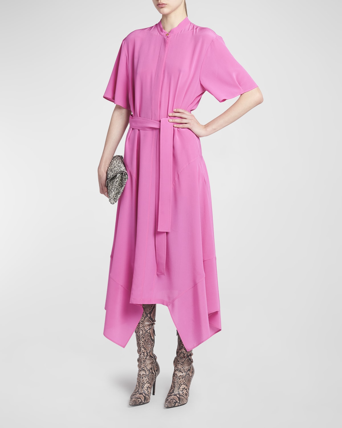 Crepe De Chine Dress | Neiman Marcus