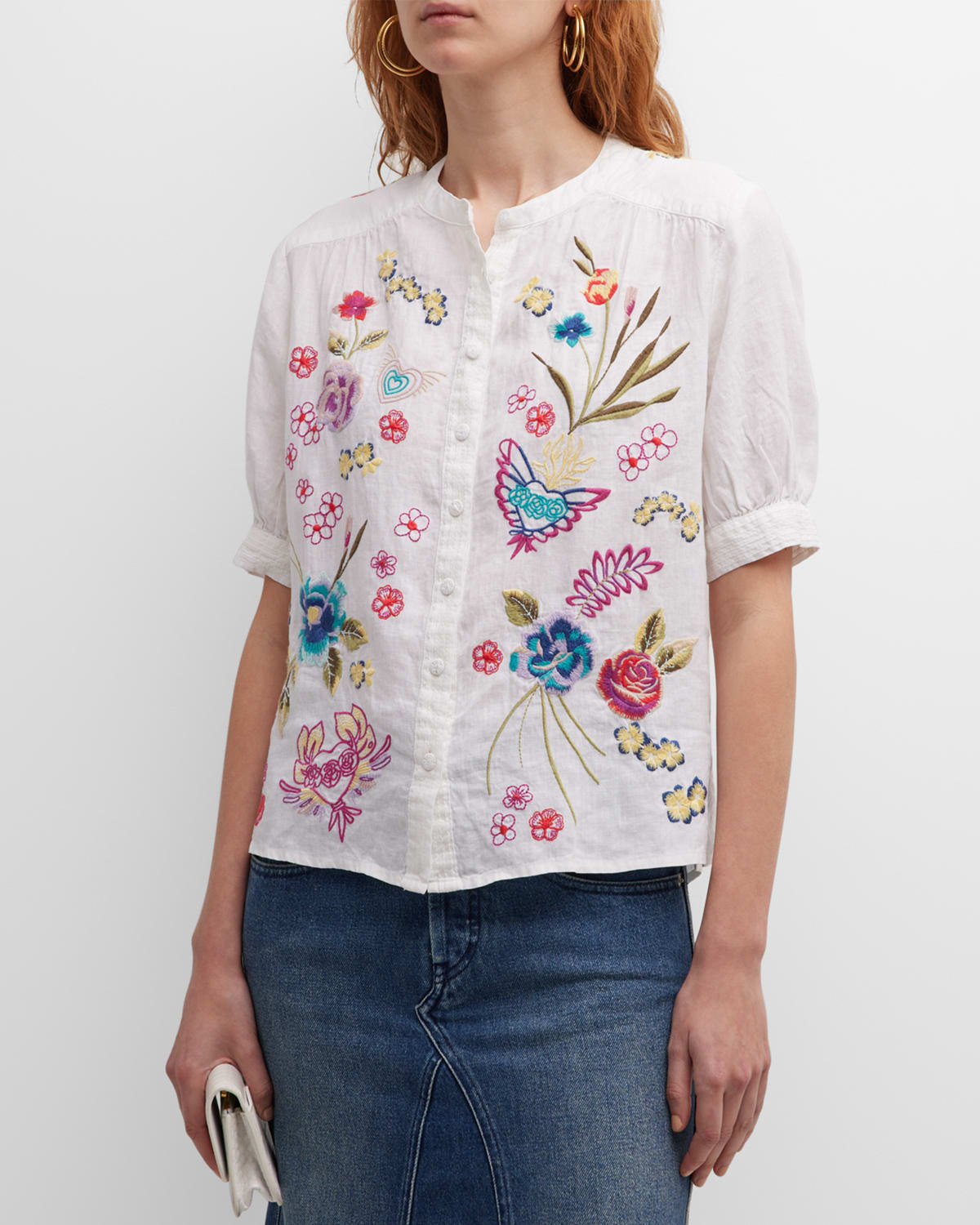 Womens Embroidered Blouse | Neiman Marcus
