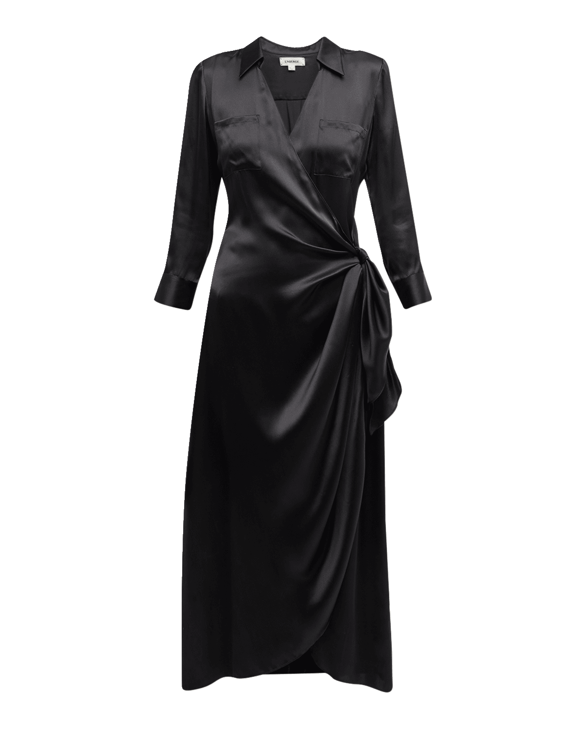 Ramy Brook Hannah Satin Wrap Midi Dress Neiman Marcus