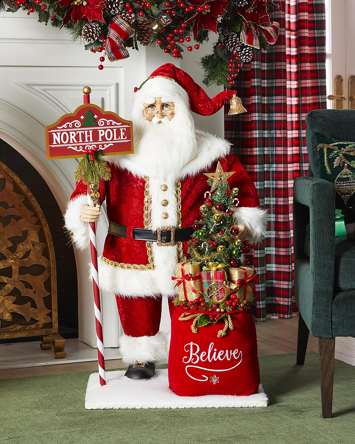 Ditz Designs By The Hen House Christmas Glory Santa, 72" | Neiman Marcus