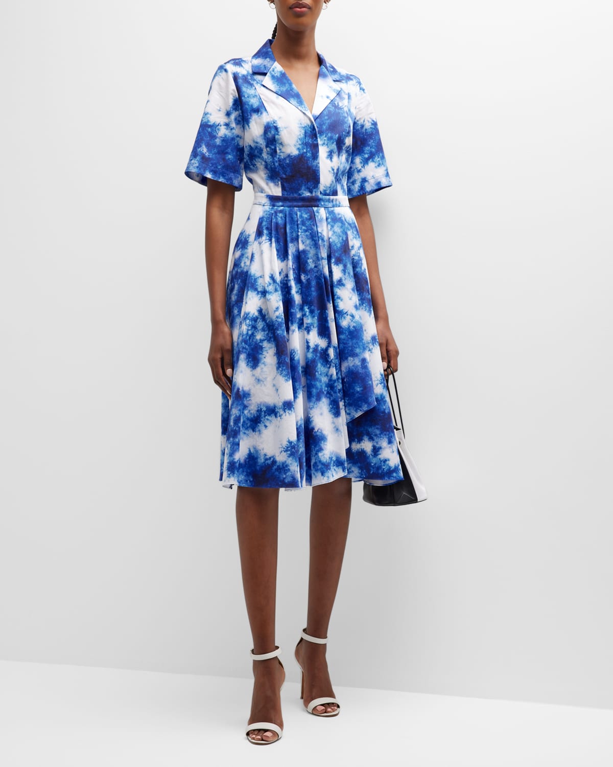 Notched Collar Dress | Neiman Marcus