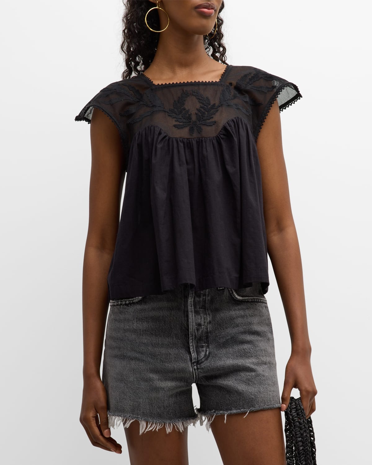 Womens Embroidered Top | Neiman Marcus