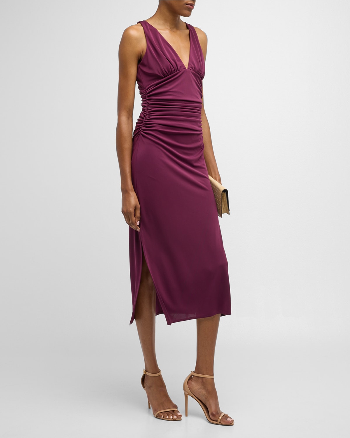 Purple Fitted Dress | Neiman Marcus