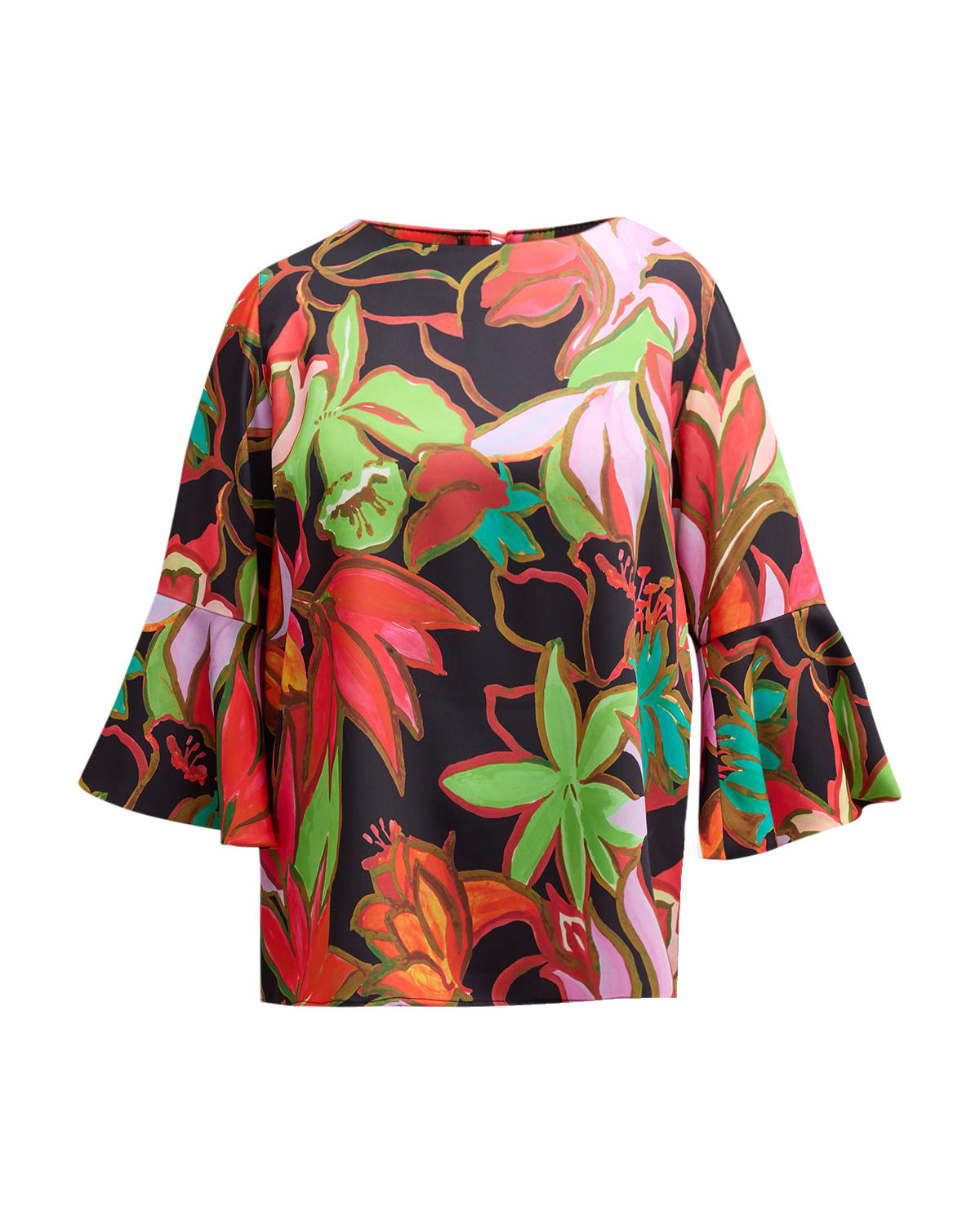 Johnny Was Plus Size Cross-Back One-Piece Swimsuit | Neiman Marcus