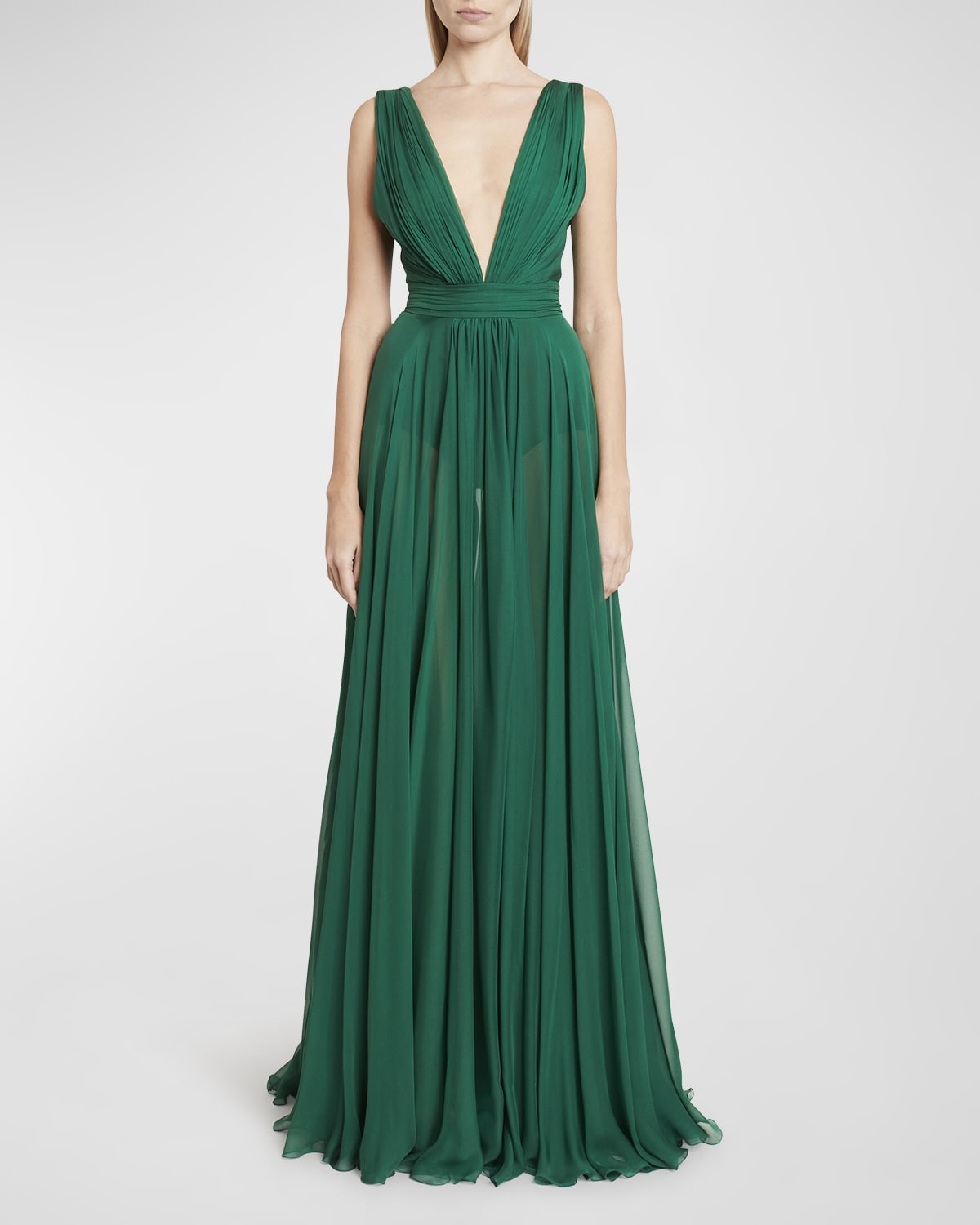 Silk Chiffon Gown | Neiman Marcus