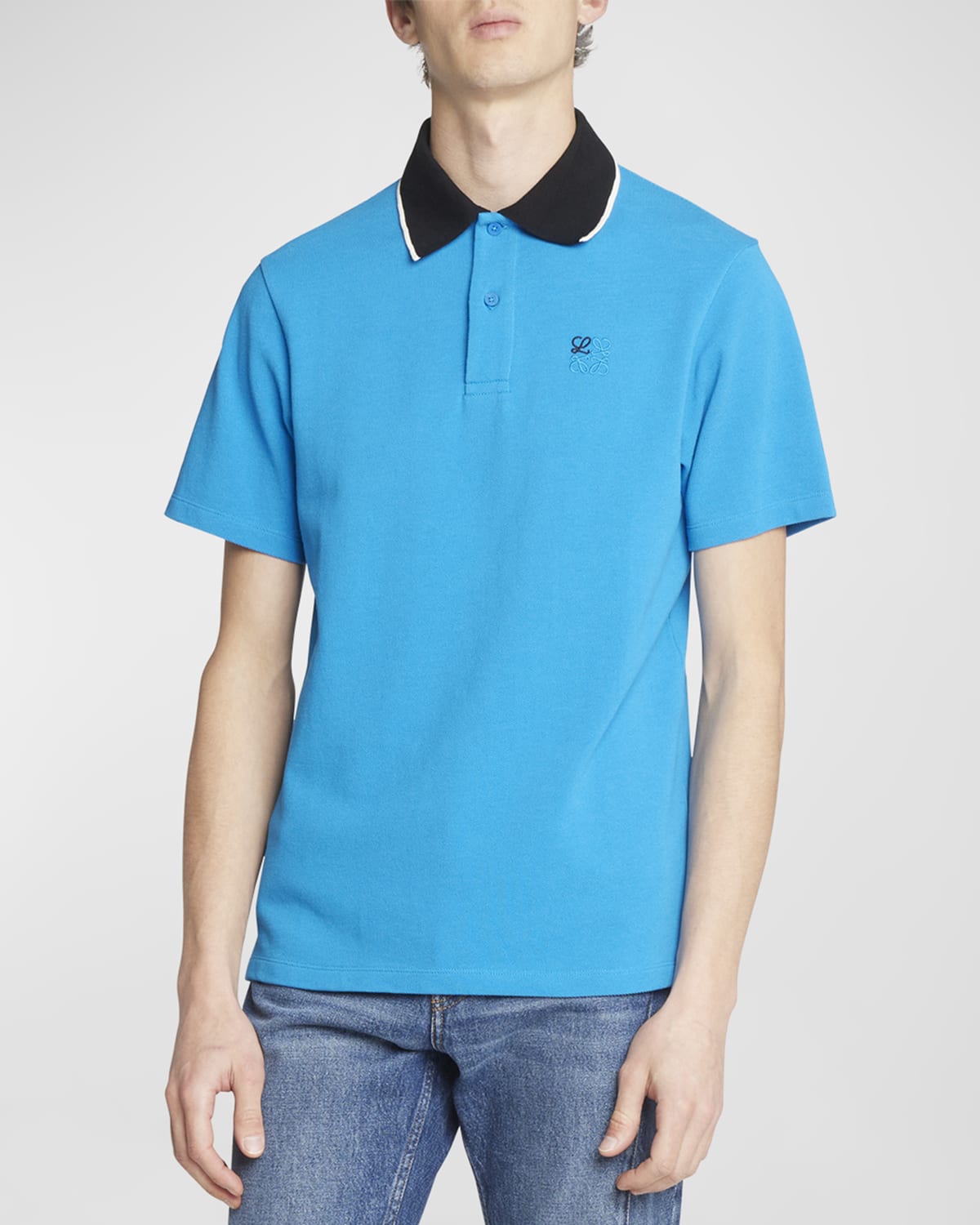 Contrast Collar Shirt | Neiman Marcus