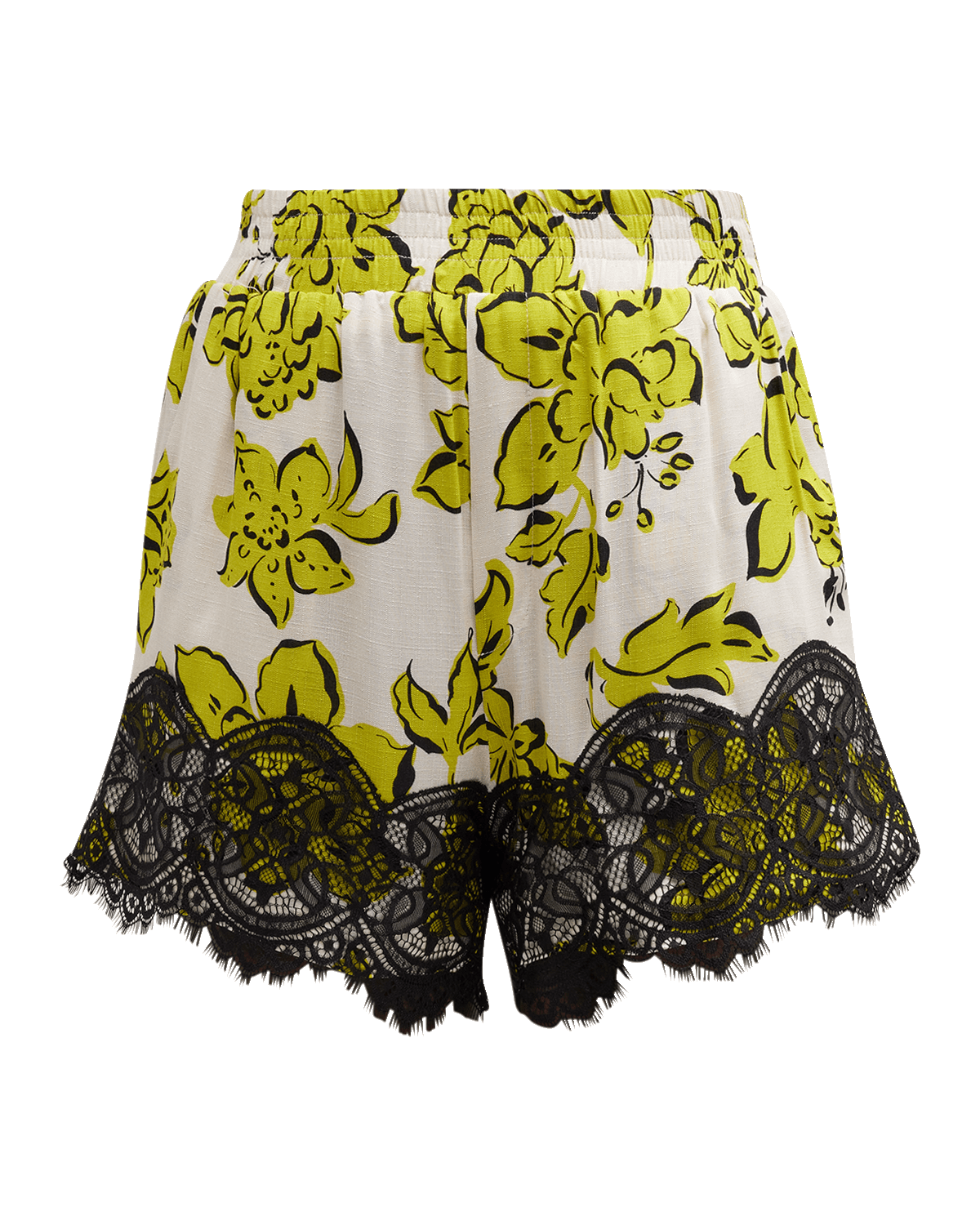 Milly Casey Floral-Embroidered Cotton Shorts | Neiman Marcus
