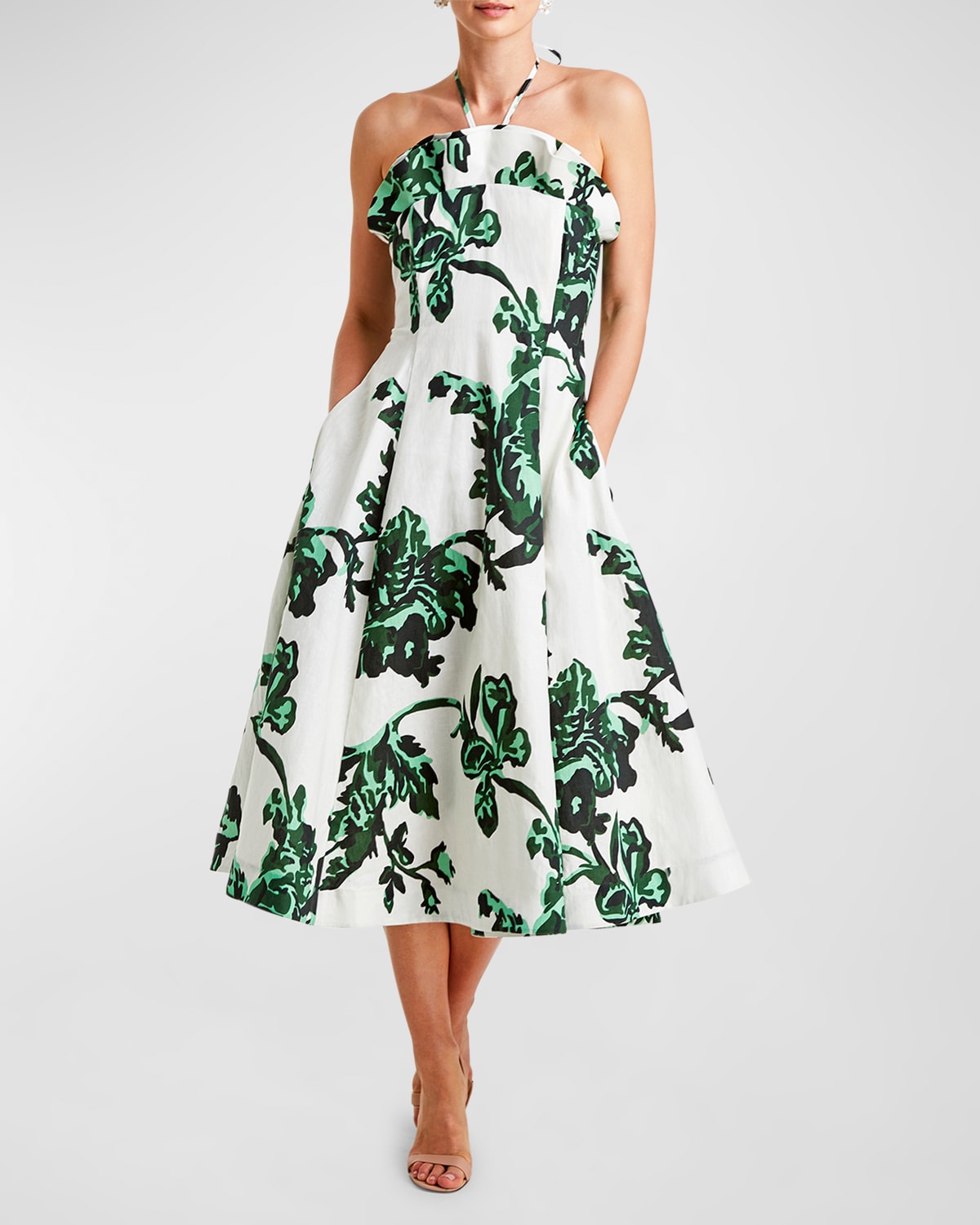 Fitted Linen Dress | Neiman Marcus