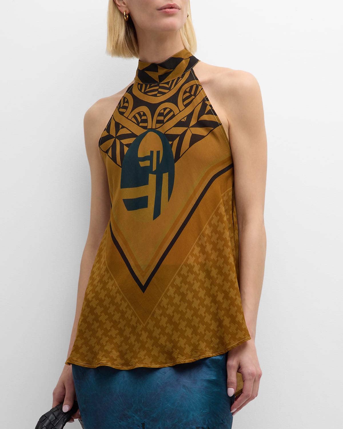 Geometric Print Top | Neiman Marcus