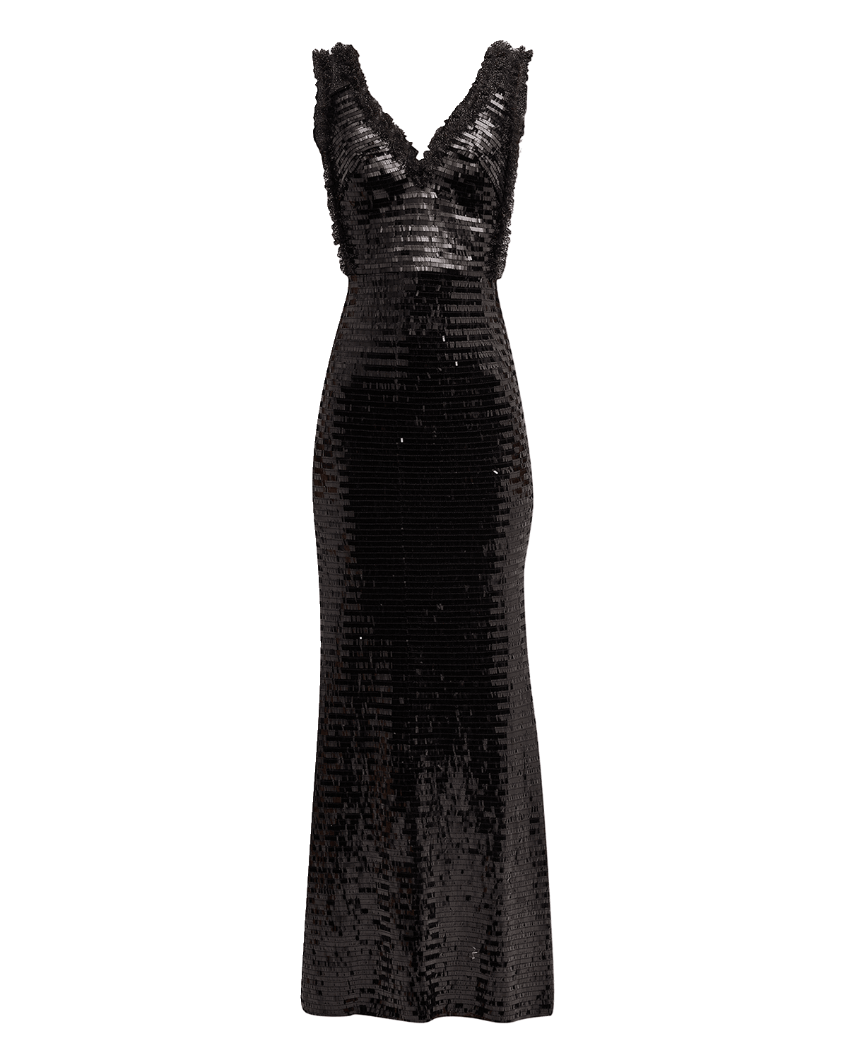 SHO Sleeveless Sequin Camo A-Line Gown | Neiman Marcus