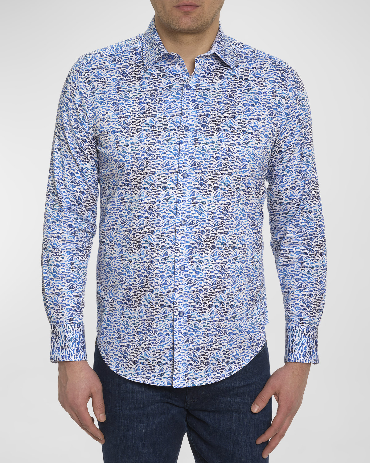 Bugatchi Men's James Ooohcotton Sport Shirt - Floral | Neiman Marcus