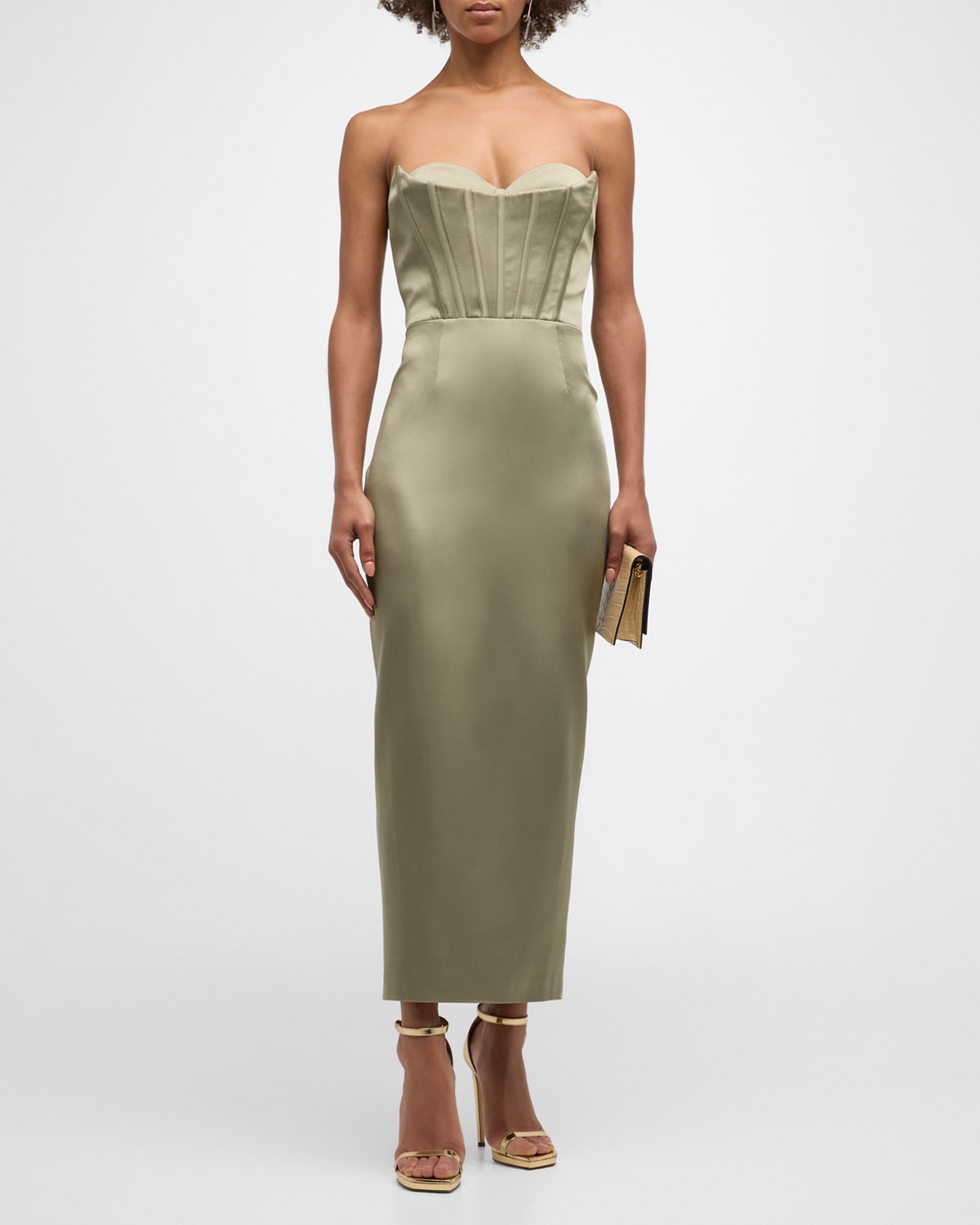 Satin Cocktail Dress | Neiman Marcus