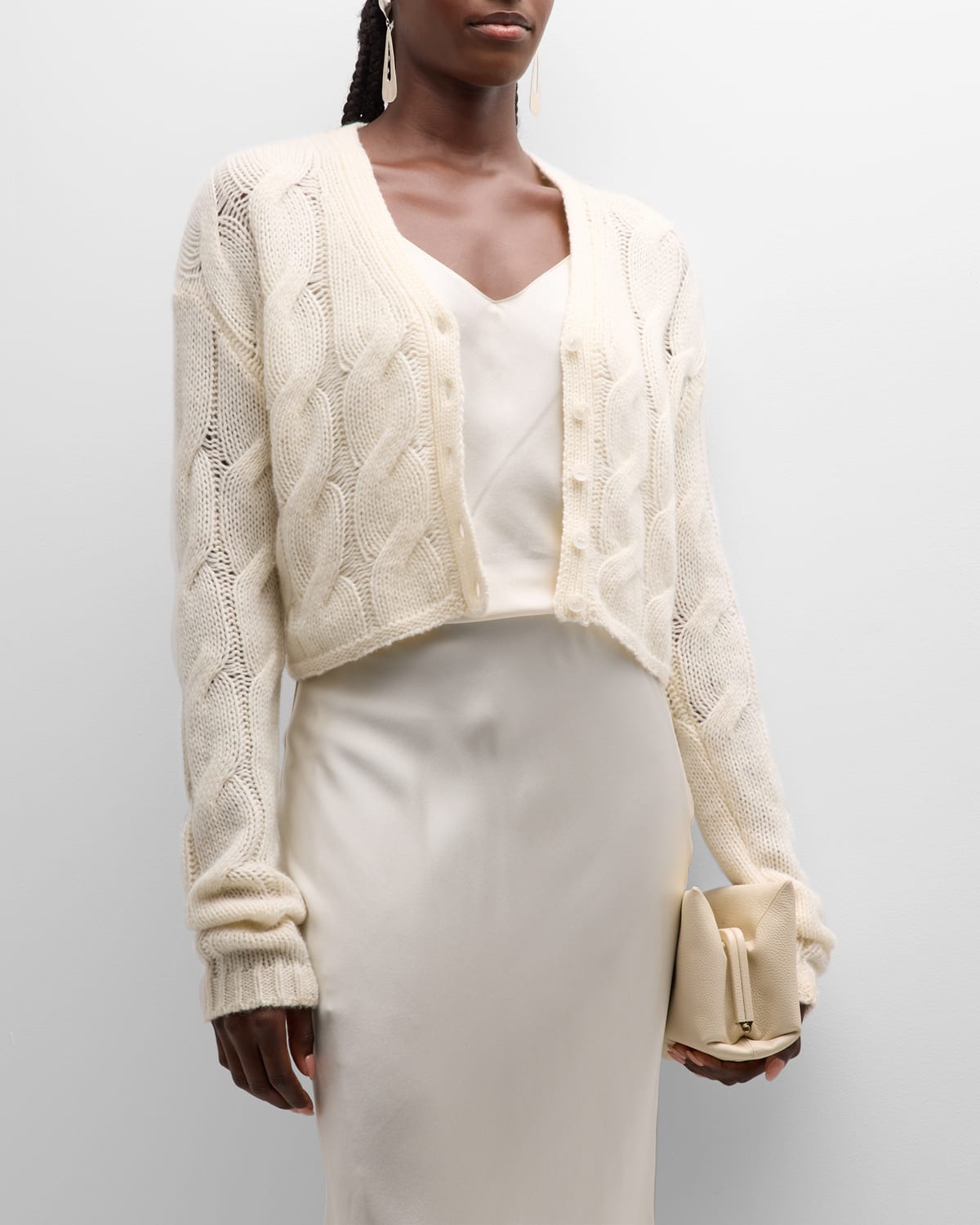 Cropped Cashmere Cardigan | Neiman Marcus