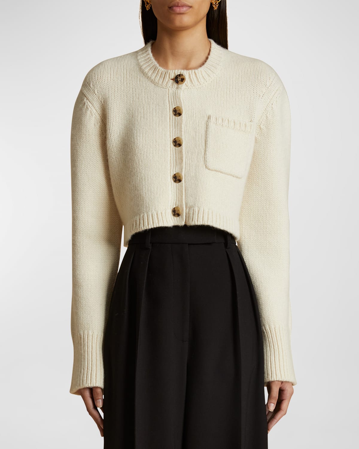 Cropped Cashmere Cardigan | Neiman Marcus