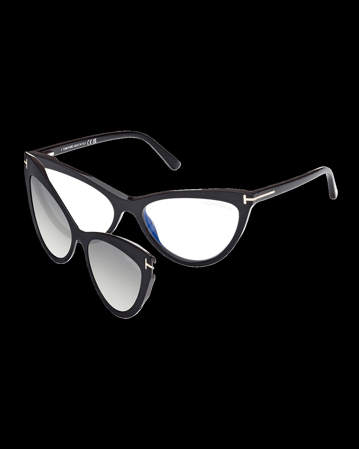 TOM FORD Blue Block Square Optical Frame | Neiman Marcus