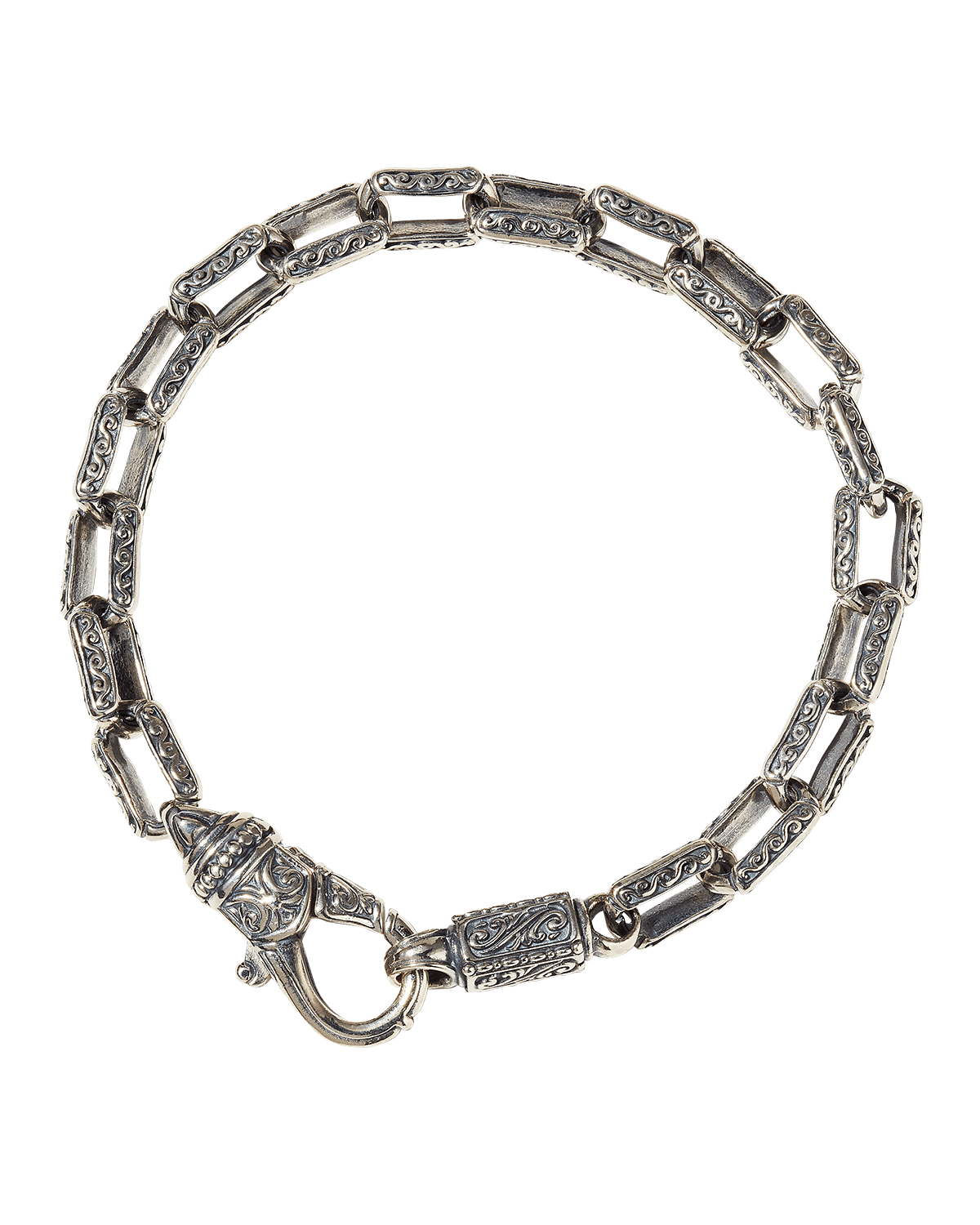 David Yurman Men's Box Chain Bracelet in Darkened Silver, 5mm, Size M ...