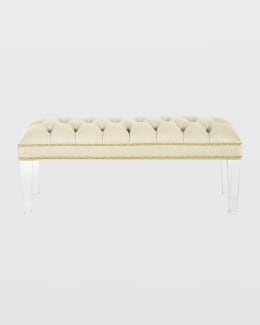 Haute House White Thebes Bench | Neiman Marcus
