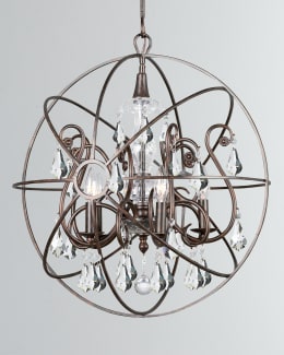 Crystorama Solaris 6-Light Silver Sphere Chandelier | Neiman Marcus