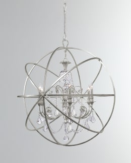 Crystorama Solaris 6-Light Silver Sphere Chandelier | Neiman Marcus