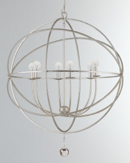 Crystorama Solaris 6-Light Silver Sphere Chandelier | Neiman Marcus
