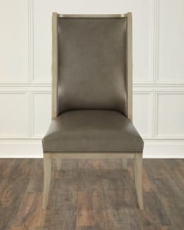 Massoud Elsa Leather Dining Arm Chair | Neiman Marcus
