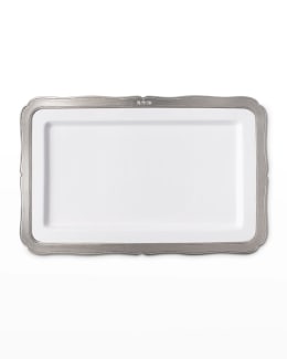 Vietri Lastra Rectangular Platter, White | Neiman Marcus