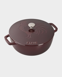 Staub 3.75-Qt. Essential French Oven Rooster with Lid, Dark Blue ...